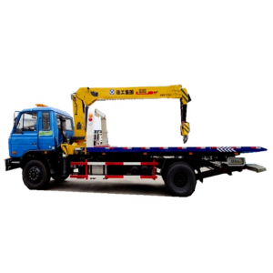 Flatbed Wrecker with crane - fuel truck,sewage suction truck,garbage ...