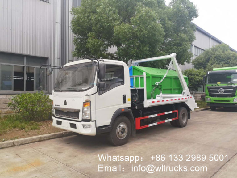 FAW 3 ton hook arm garbage truck