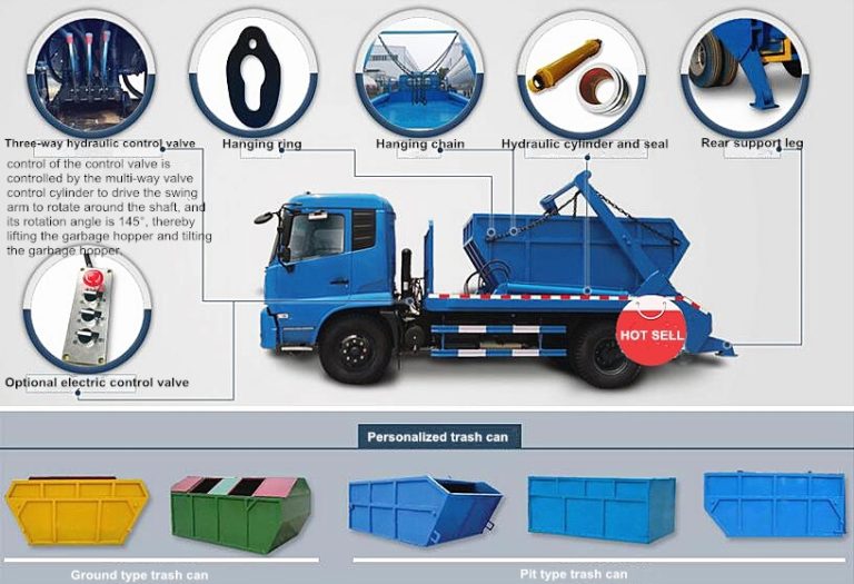 HOWO 5000 liter to 10000liter Swing arm waste collection truck - fuel ...