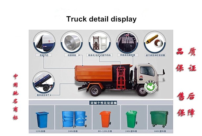 Foton gasoline small 3000 liter Hanging barrel garbage truck - fuel ...