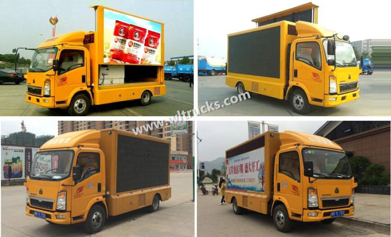 sinotruk HOWO mobile led billboard truck - fuel truck,sewage suction ...