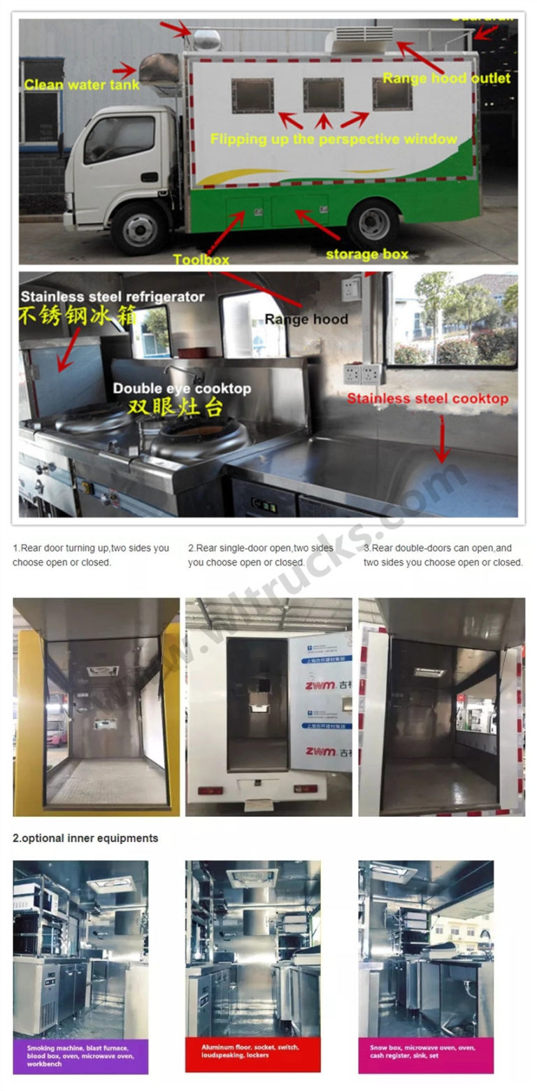 Foton 4.2m mobile diesel container restaurant food truck - fuel truck ...