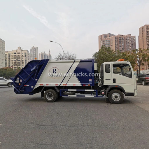 RHD HOWO 8cbm waste collection garbage compactor truck