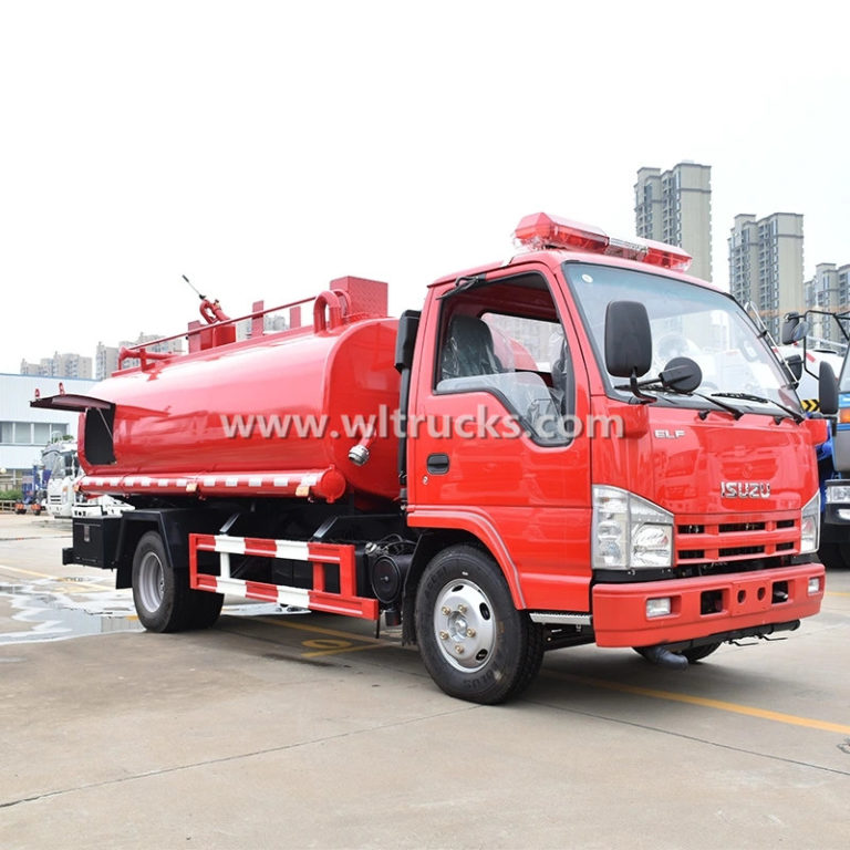 Janpanese Isuzu 100p 3.5 ton Fire water tank Engine Truck