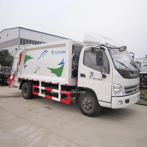 Foton 5cbm mini refuse compressor truck