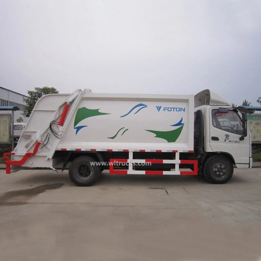 Foton 5cbm mini refuse compressor truck